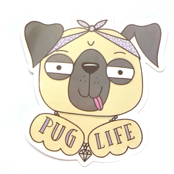 Accessories | Pug Vinyl Sticker | Poshmark